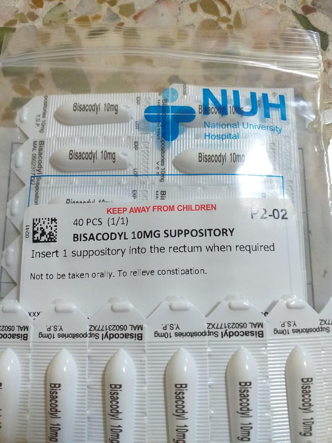 Bisacodyl 10mg suppository, Everything Else on Carousell