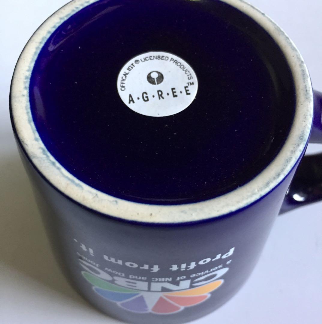 BNIB Solid CNBC Coffee Mug Drinking Cup Navy Blue color Limited Edition ...