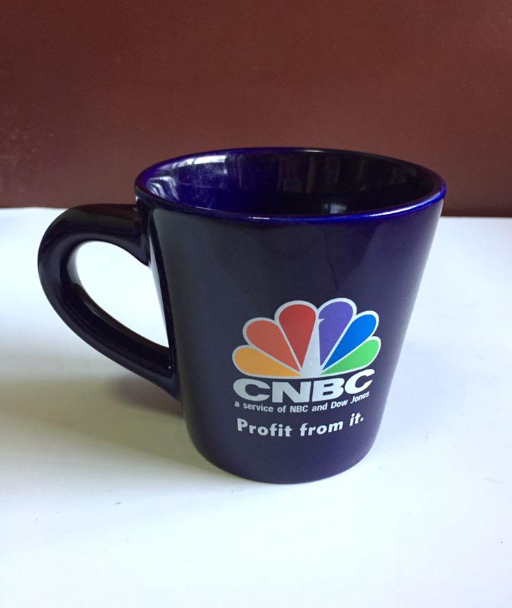 BNIB Solid CNBC Coffee Mug Drinking Cup Navy Blue color Limited Edition ...