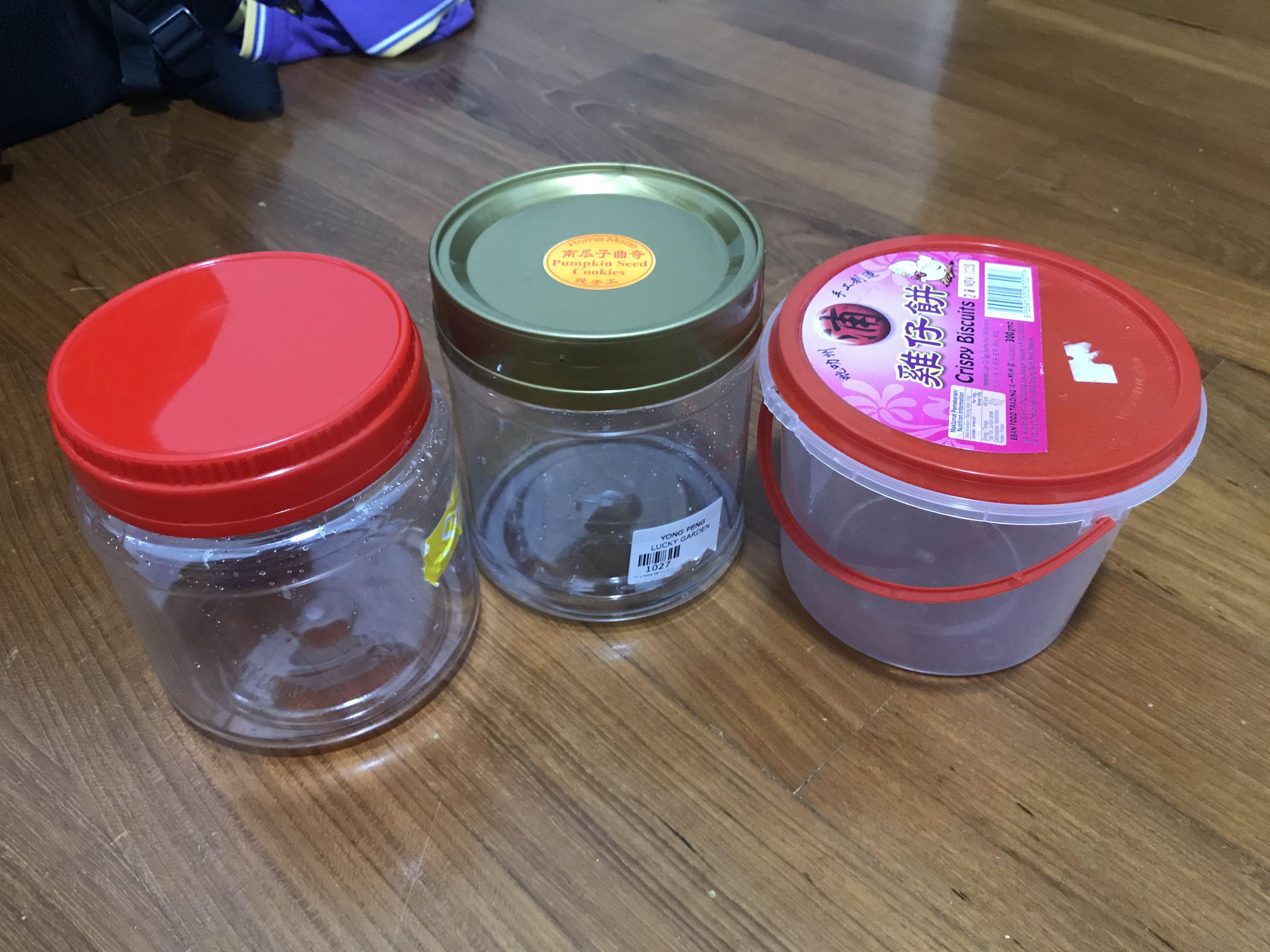 CNY cookies / biscuits containers, Furniture & Home Living, Kitchenware ...