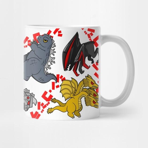 Godzilla Ceramic Mug, Design & Craft, Handmade Craft on Carousell