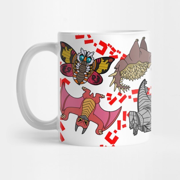 Godzilla Ceramic Mug, Design & Craft, Handmade Craft on Carousell