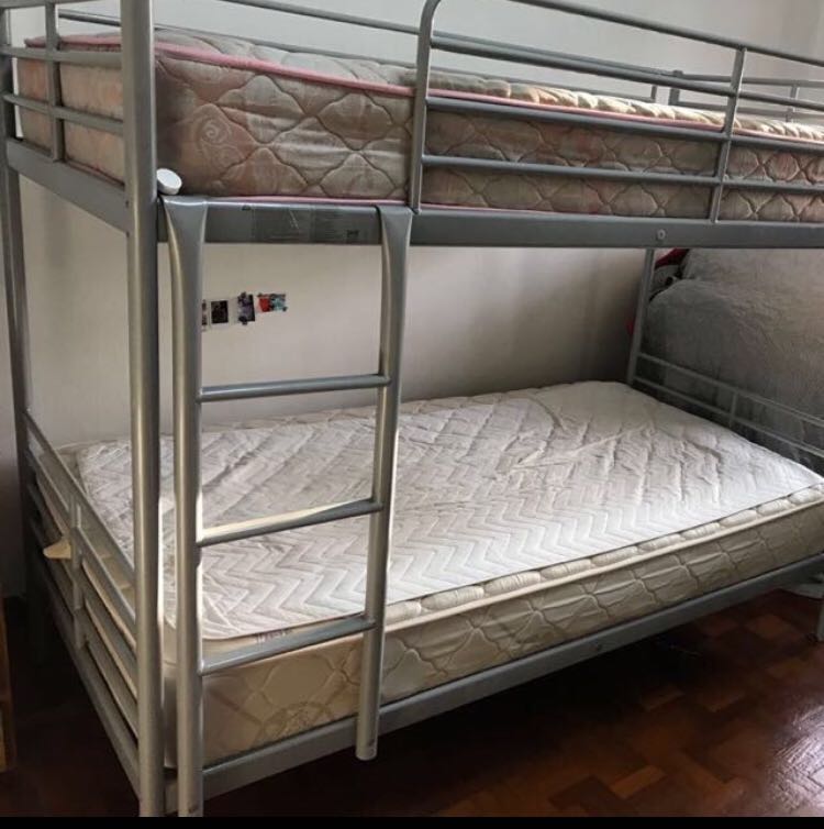 Ikea Bunk Double Bedder, Furniture & Home Living, Furniture, Bed Frames ...
