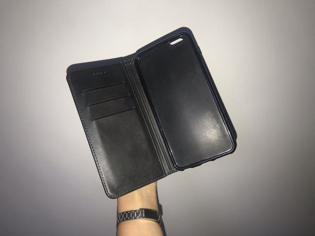 LUTENI Black Leather iPhone Magnetic Wallet Case, Mobile Phones ...