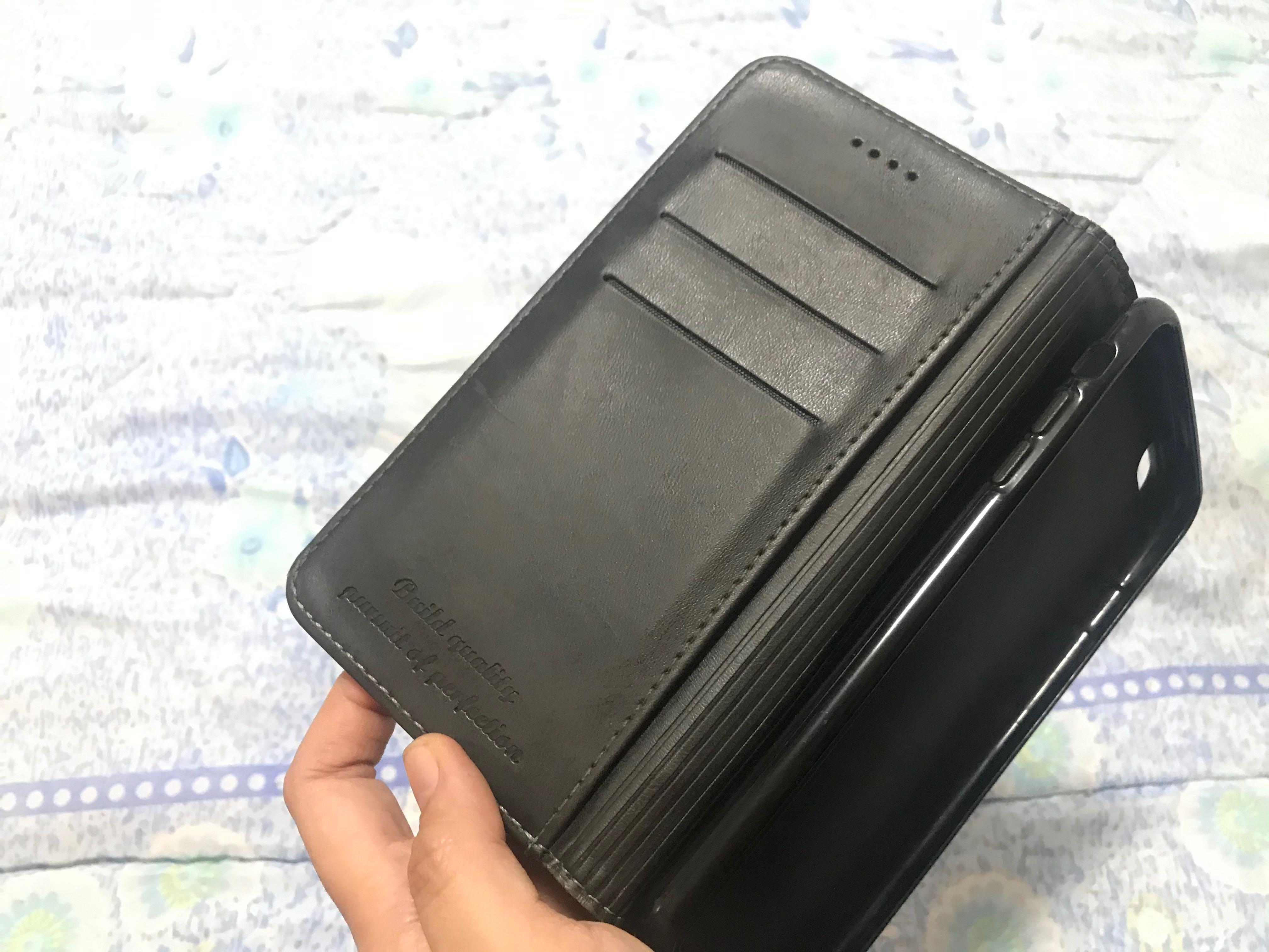 LUTENI Black Leather iPhone Magnetic Wallet Case, Mobile Phones ...
