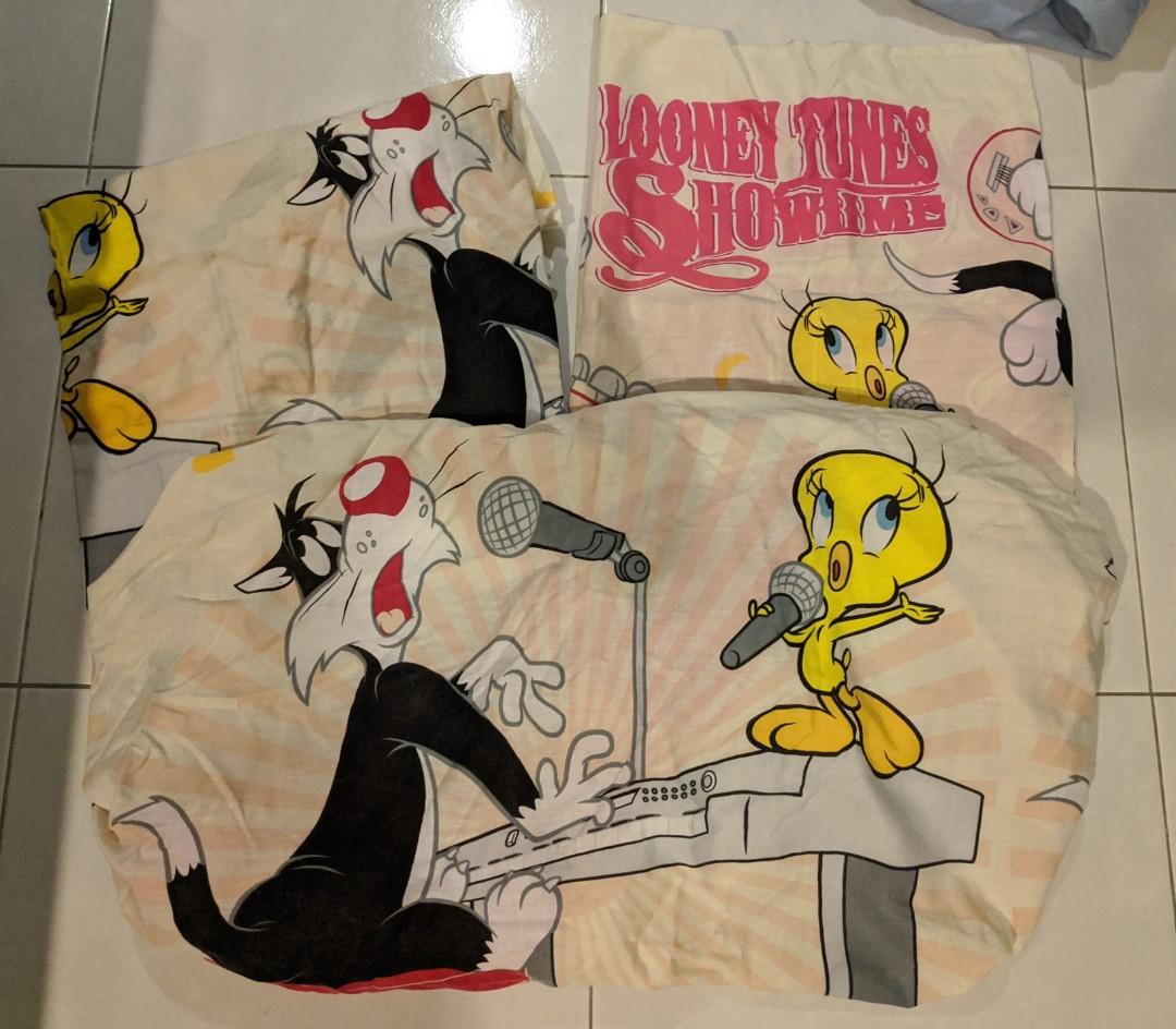 Original Looney tunes Tweety Bird single size children fitted bedsheet ...
