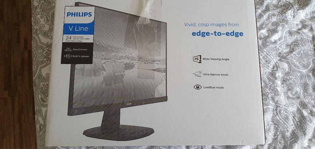 Philips V-line 24-inch FHD monitor (Model: 243V7QJAB), Computers & Tech ...