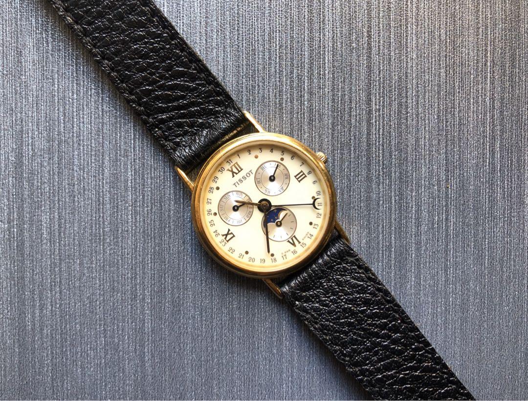 TISSOT TRIPLE DATE MOON PHASE WATCH, Luxury, Watches on Carousell
