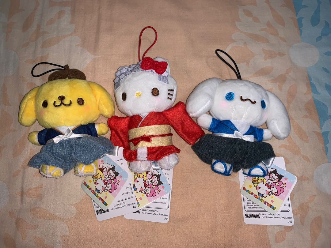 Yurukawa Sanrio Characters Kimono mascot Bundle, Hobbies & Toys, Toys ...