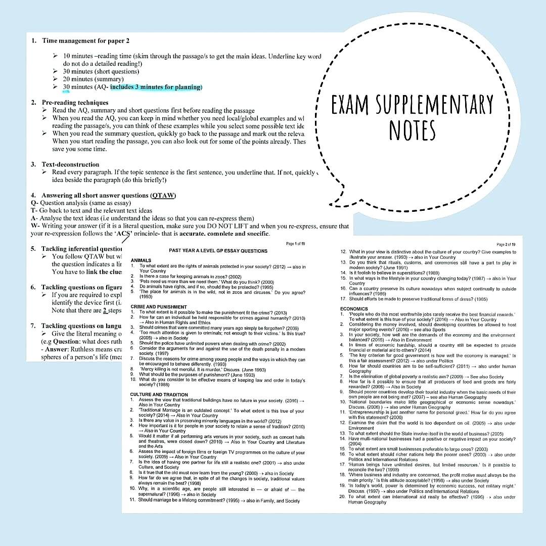 ALEVEL GP NOTES SET, Hobbies & Toys, Books & Magazines, Assessment ...