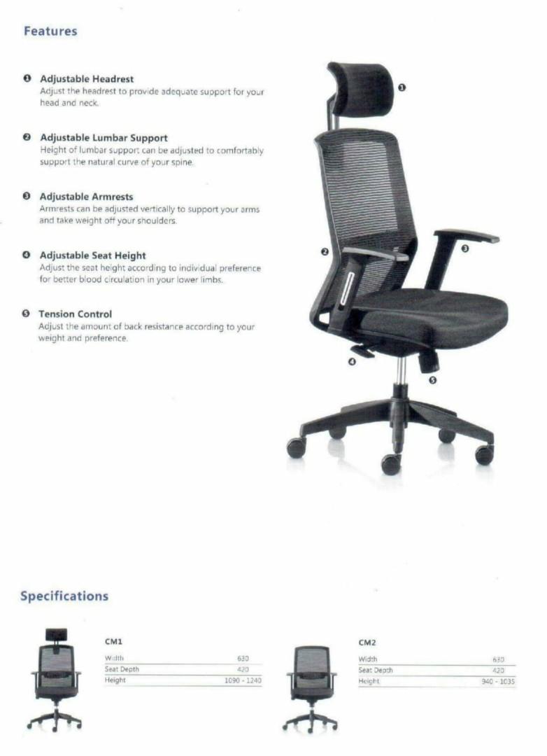 Benel C-Mesh Office Chair, Furniture & Home Living, Furniture, Chairs ...