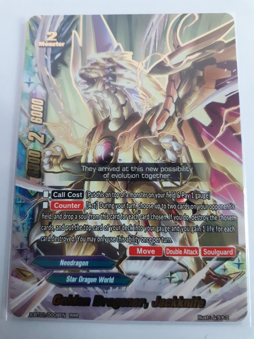 Buddyfight golden dragoner, jackknife rrr, Hobbies & Toys, Toys & Games ...