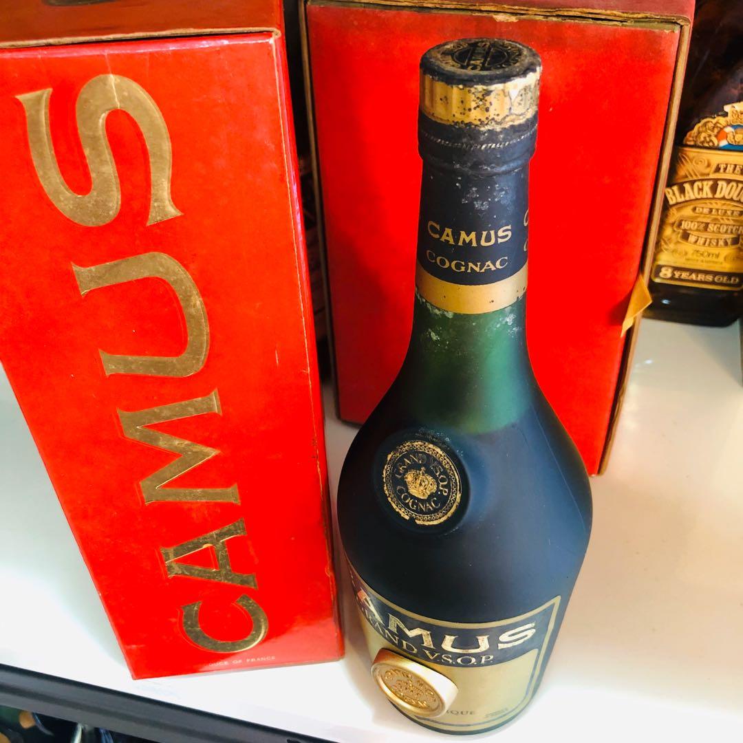 Camus Grand Vsop Green Bottle 1970s Cognac with Box 700ml, Food & Drinks, Alcoholic Beverages on ...