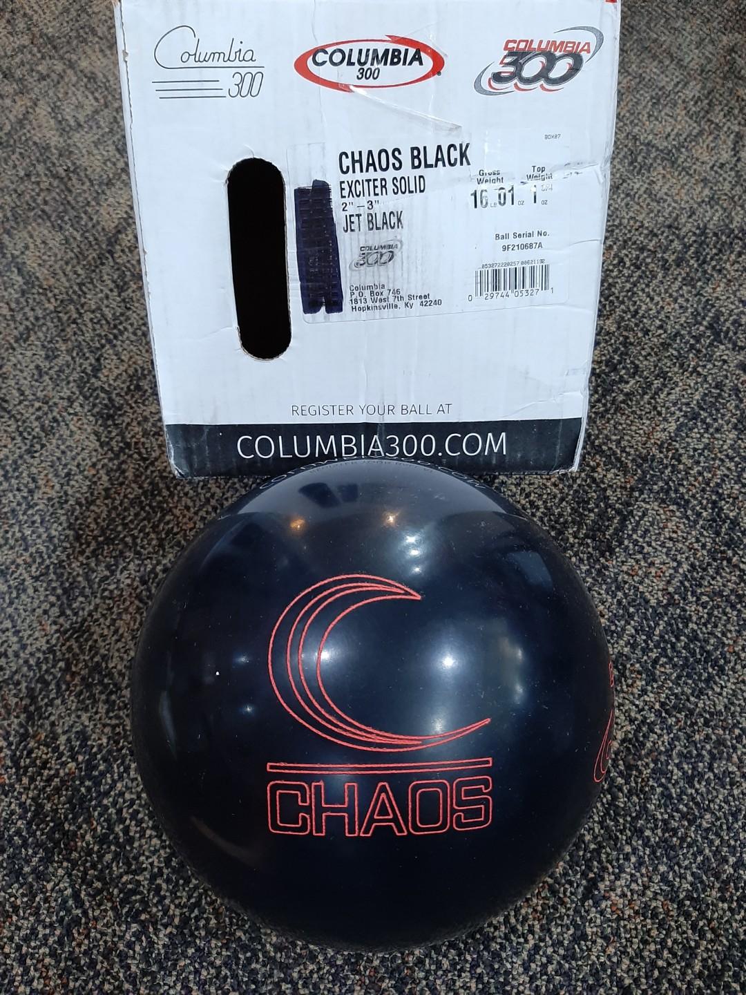 Chaos Black 16lbs Bowling Ball, Sports Equipment, Sports & Games ...