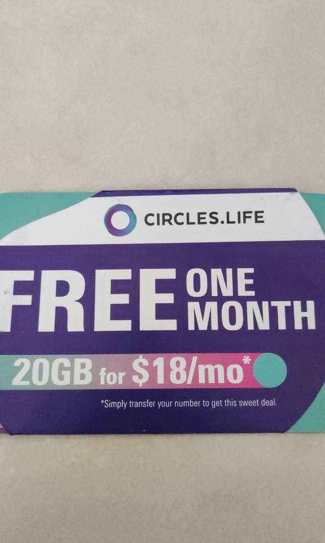 Circles.life Sim-card + pin, Mobile Phones & Gadgets, Mobile & Gadget ...