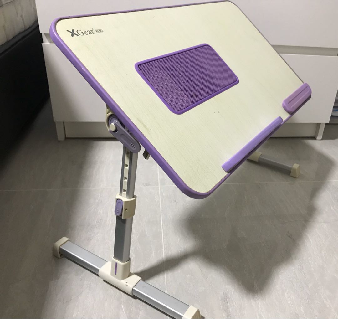 Foldable Laptop Table with Cooling Fan, Furniture & Home Living ...