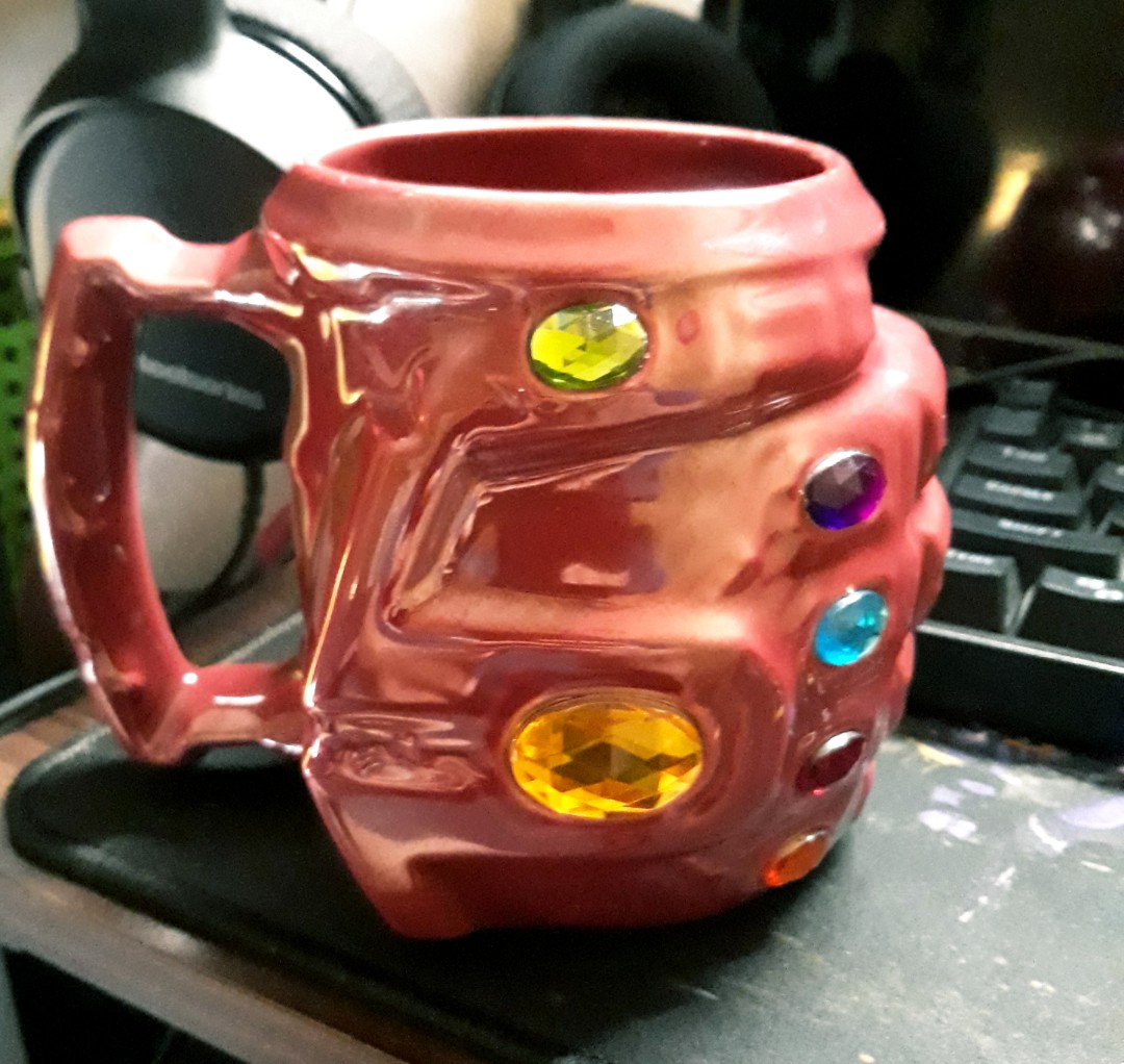 Iron Man Infinity Gauntlet Mug, Hobbies & Toys, Toys & Games on Carousell