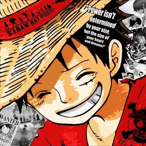 Luffy one piece character art frame graphics design ready stock in ...