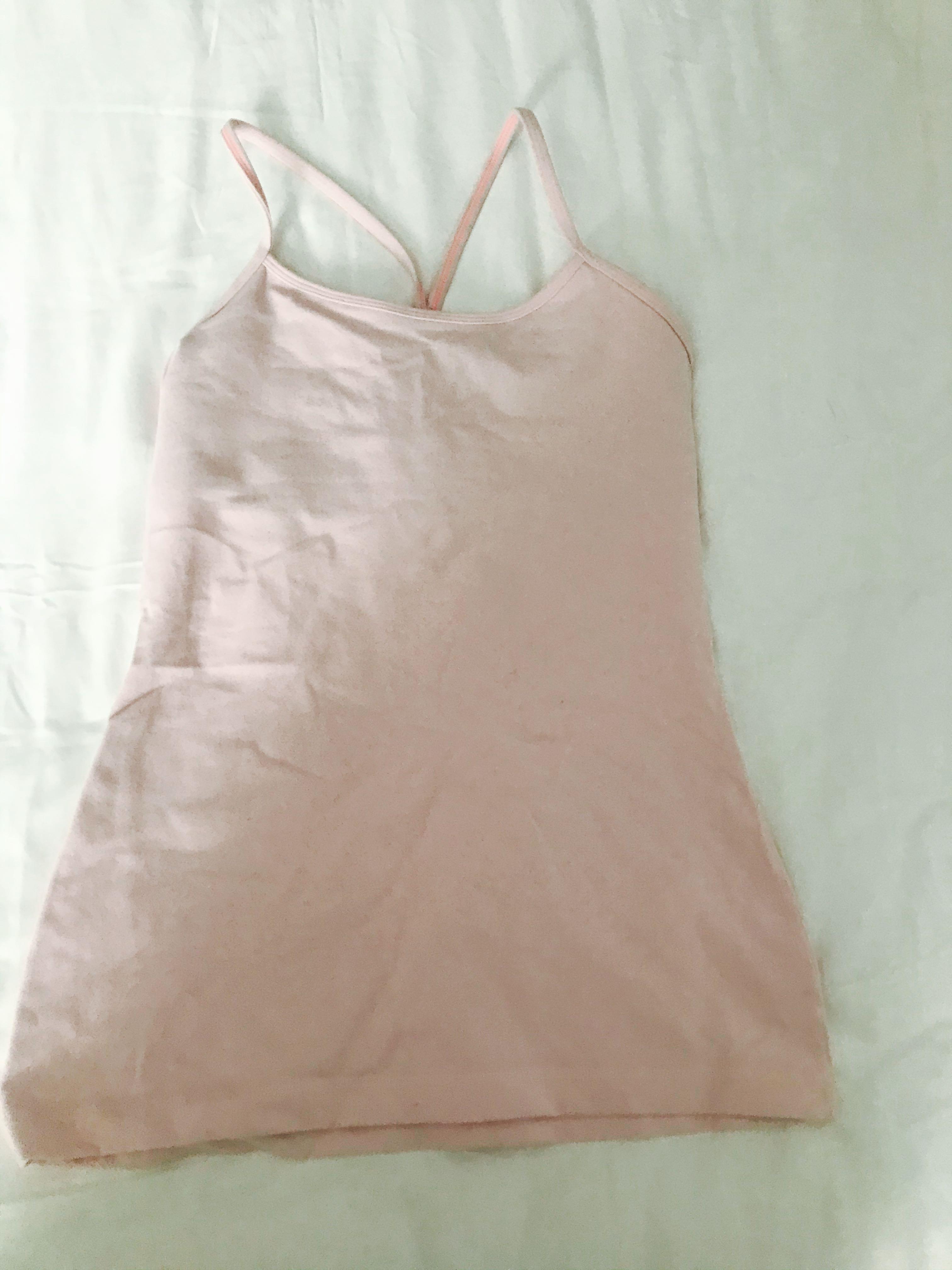Lululemon Blush Pink Spaghetti Strap, Women's Fashion, Activewear on ...