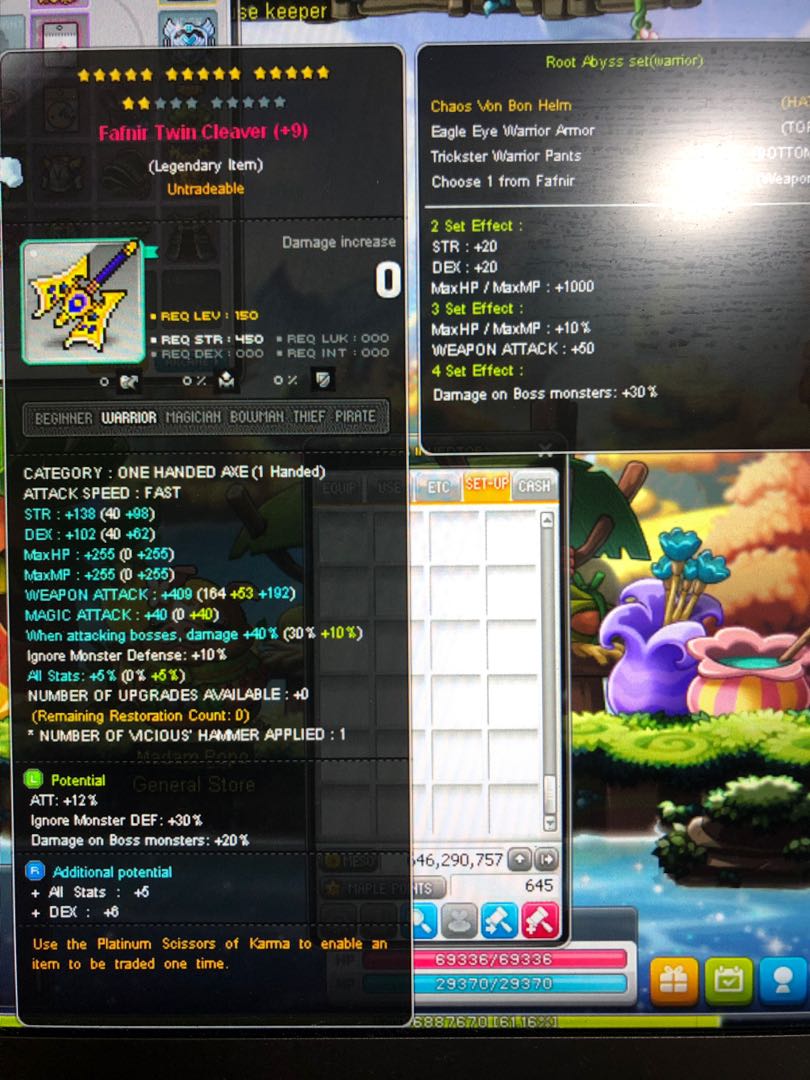 Maplesea Aquila- FAFNIR Twin cleaver (HERO), Video Gaming, Gaming ...