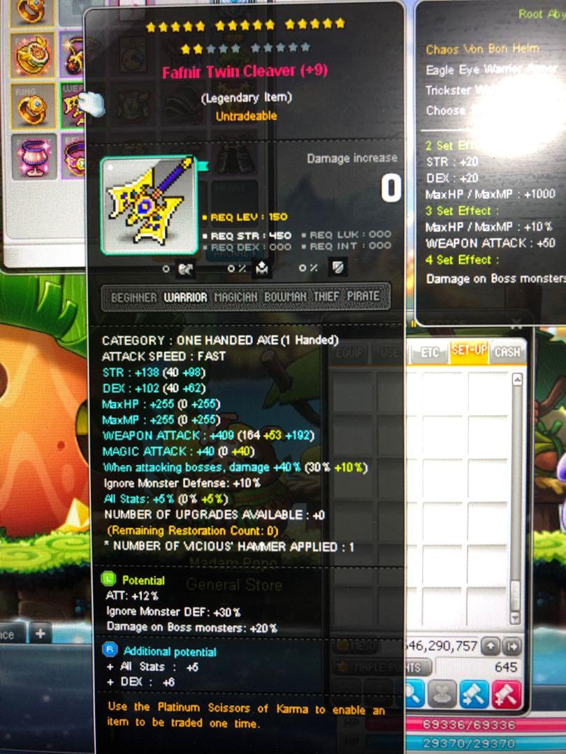 Maplesea Aquila- FAFNIR Twin cleaver (HERO), Video Gaming, Gaming ...