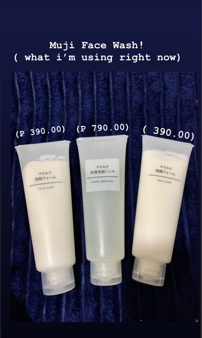Muji Face Soap and Face Gel, Beauty & Personal Care, Face, Face Care on ...