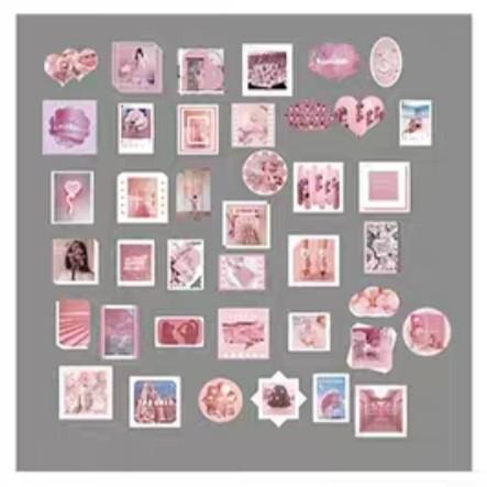 [PO] Aesthetic Pink BUJO Stickers (80pcs), Hobbies & Toys, Stationery ...