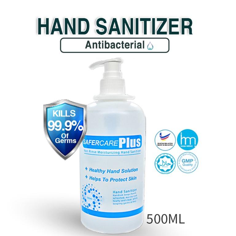 SAFERCARE Plus Hand Sanitizer 500ML, Beauty & Personal Care, Sanitisers ...