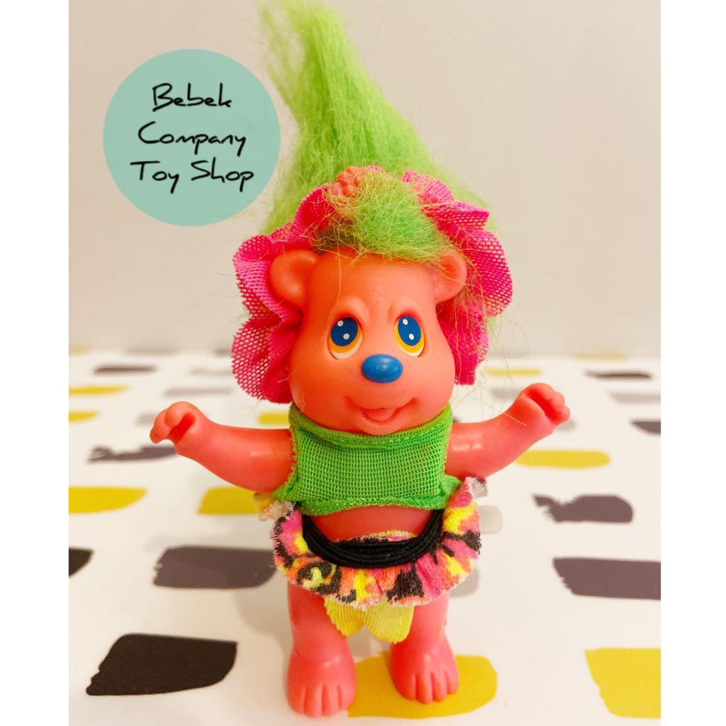 1990s vintage troll bear wind up 發條玩具 熊 醜娃 巨魔娃娃 幸運小子 古董玩具 二手, 書籍、休閒與玩具 ...