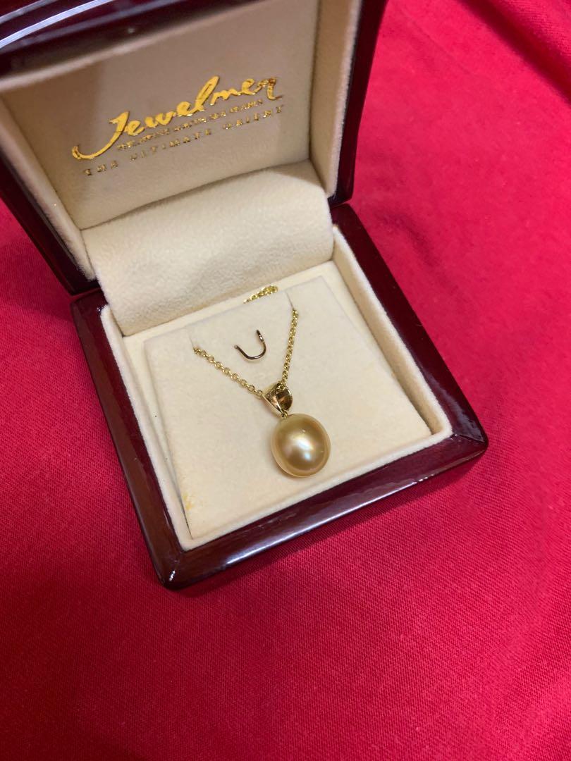 Authentic Jewelmer Golden South Sea Pearl Necklace, Women's Fashion ...