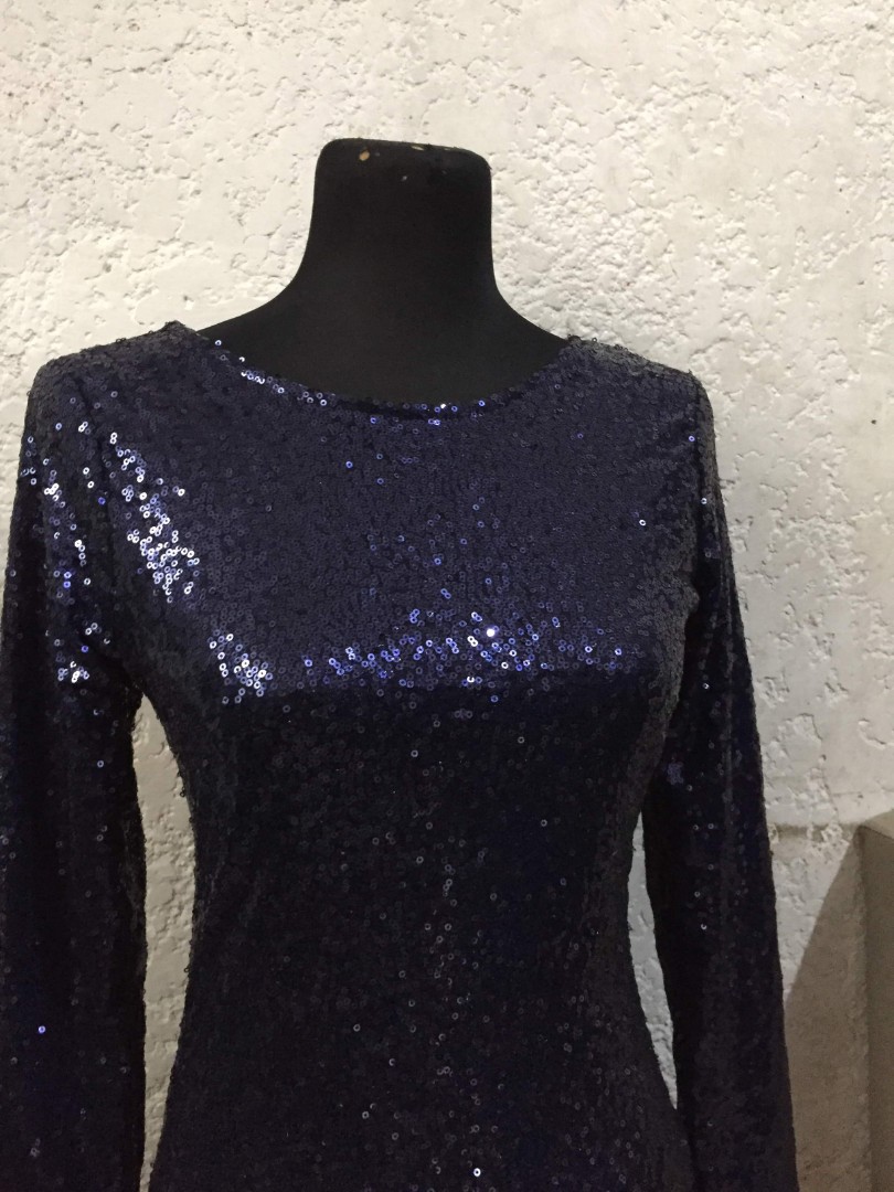 Blue Sequence Dress, Women's Fashion, Dresses & Sets, Dresses on Carousell