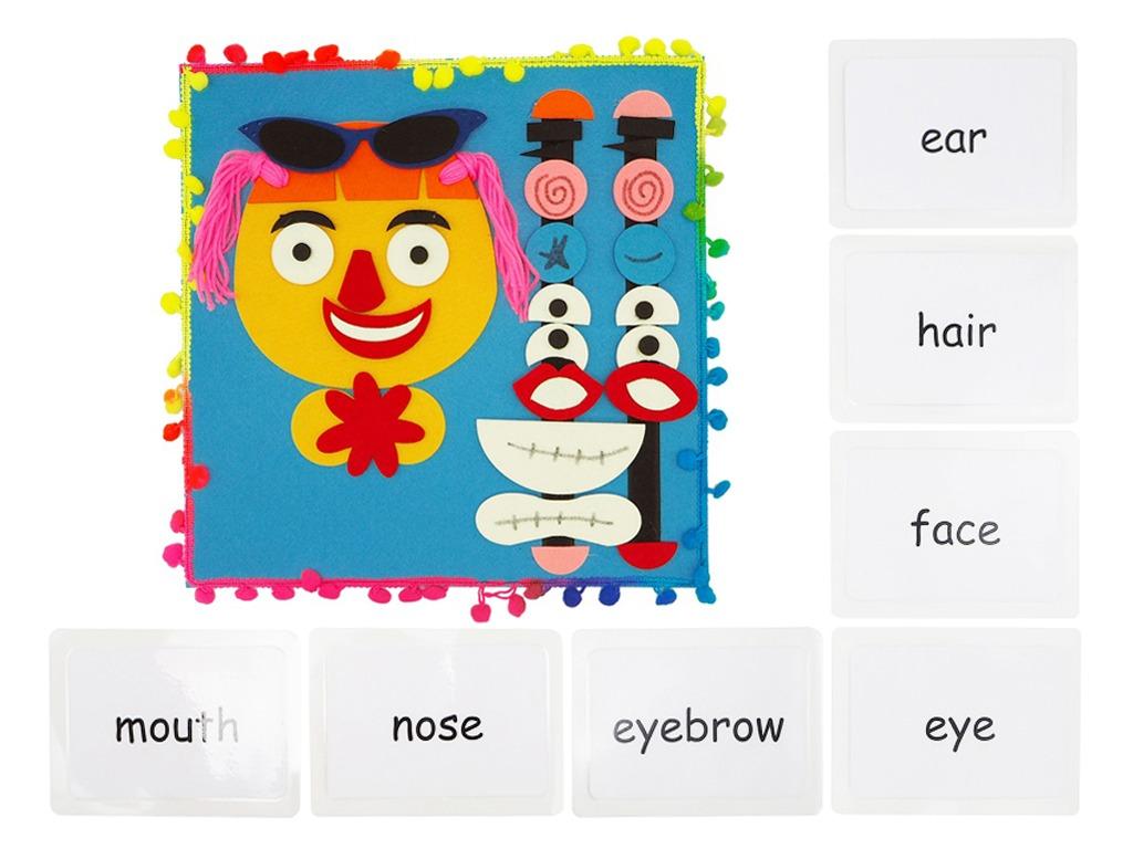 Face Parts Children Kids Early English Learning Educational ...