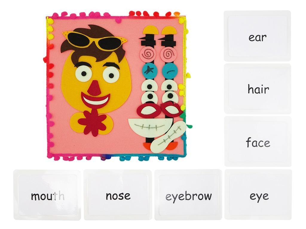 Face Parts Children Kids Early English Learning Educational ...