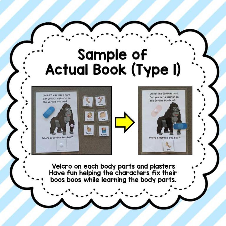 Interactive Book: "Where is the Boo Boo?" (Learning Body Parts ...