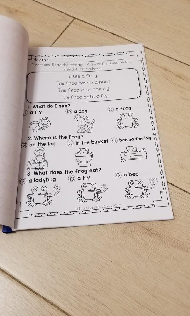 K1 k2 練習 (set 6) 學reading comprehension 閱讀理解 學Question word, 興趣及遊戲, 書本 ...