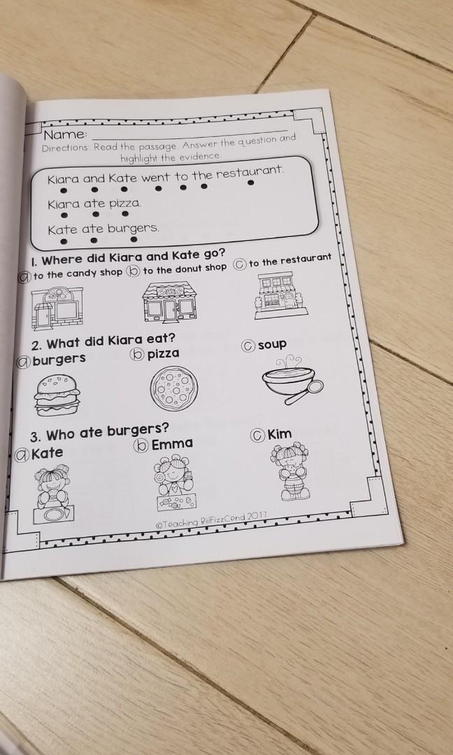 K1 K2 練習 (set 5) 學Reading Comprehension 學Question word, 興趣及遊戲, 書本 & 文具 ...