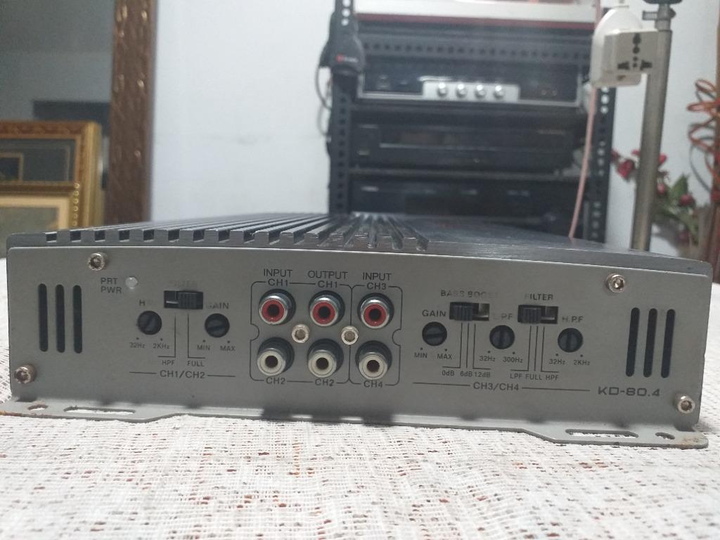 Kinetic KD-80.4 Power Amplifier, 4 channel Power Amplifier (80w/rms x 4 ...