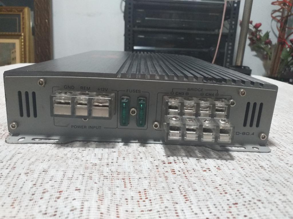 Kinetic KD-80.4 Power Amplifier, 4 channel Power Amplifier (80w/rms x 4 ...