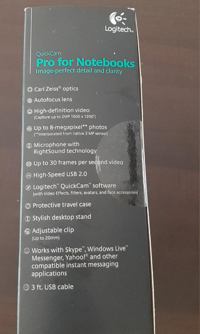 Logitech Quickcam Webcam for Notebooks, Computers & Tech, Parts ...