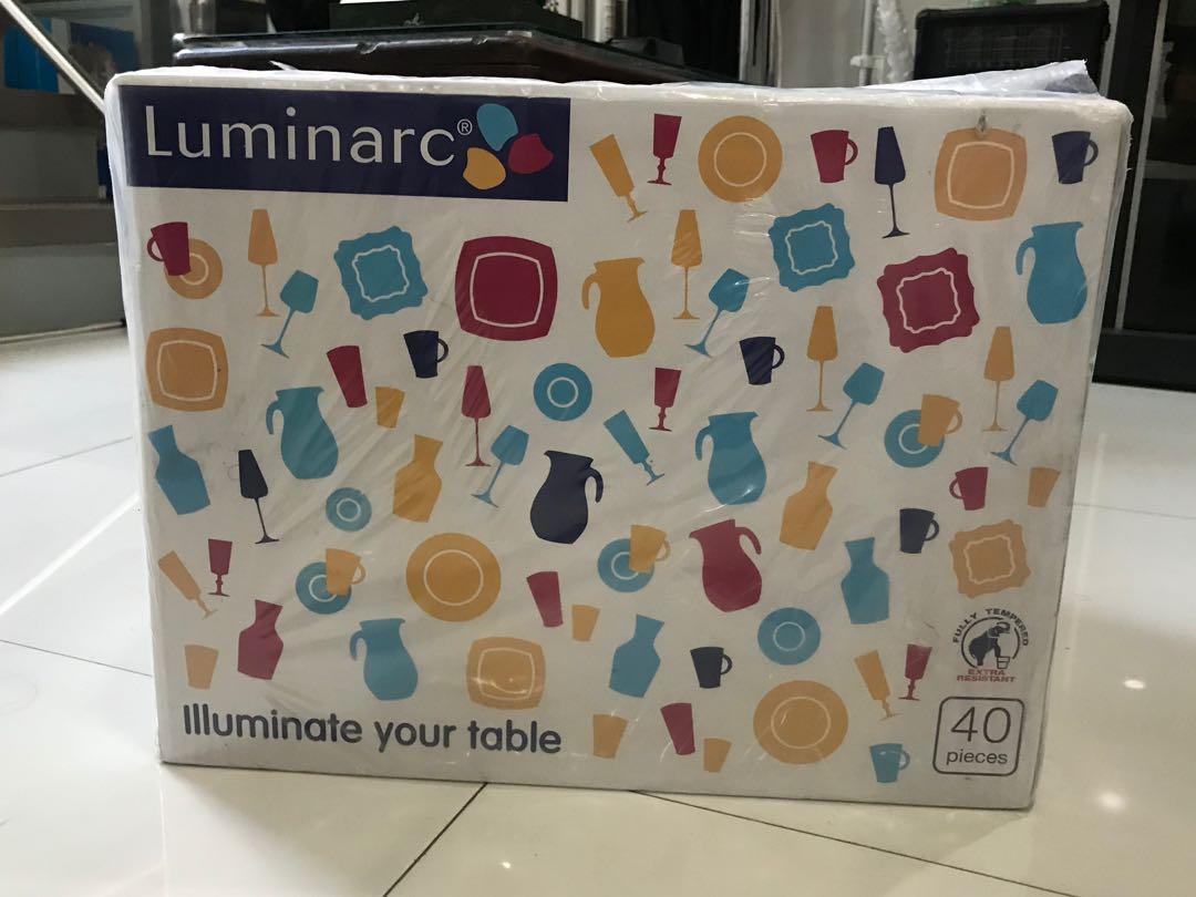 Luminarc Dinnerware 40 pieces, Furniture & Home Living, Kitchenware ...