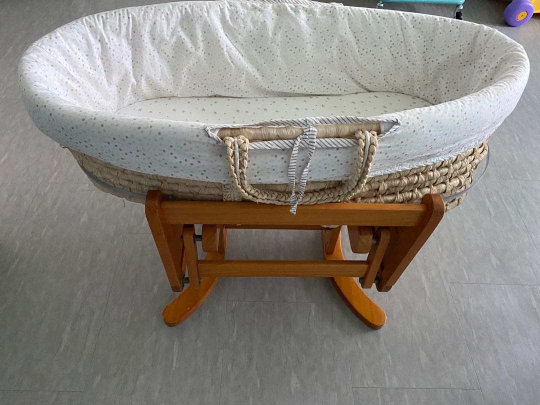 Moses basket with Rocker, Babies & Kids, Baby Nursery & Kids Furniture ...