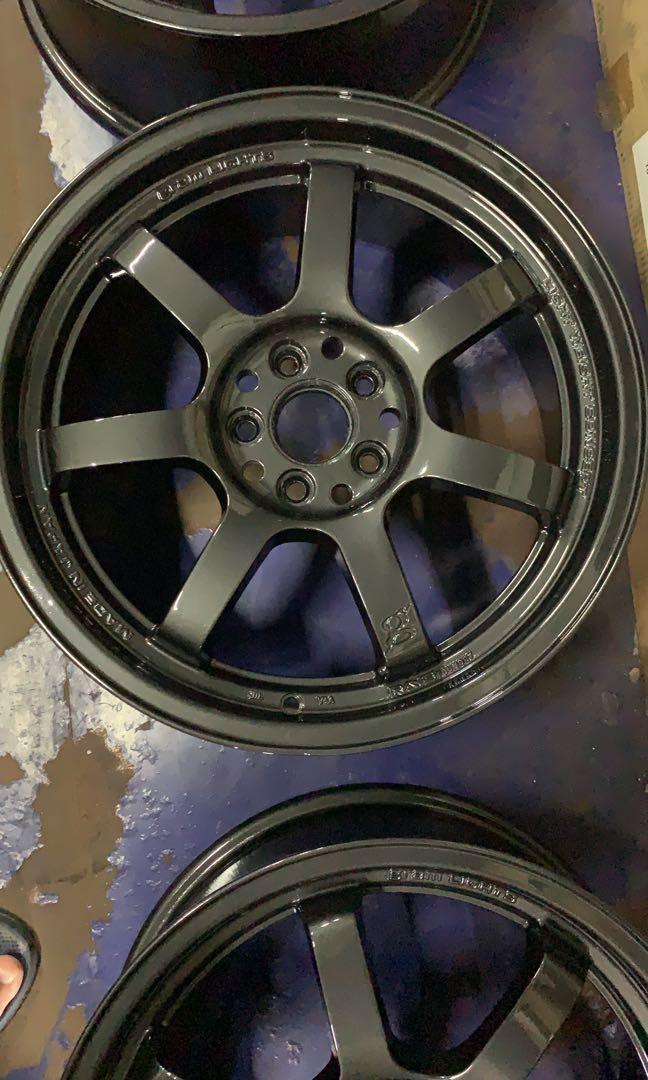 Original Rays Gram Light 57s, Car Accessories, Tyres & Rims on Carousell