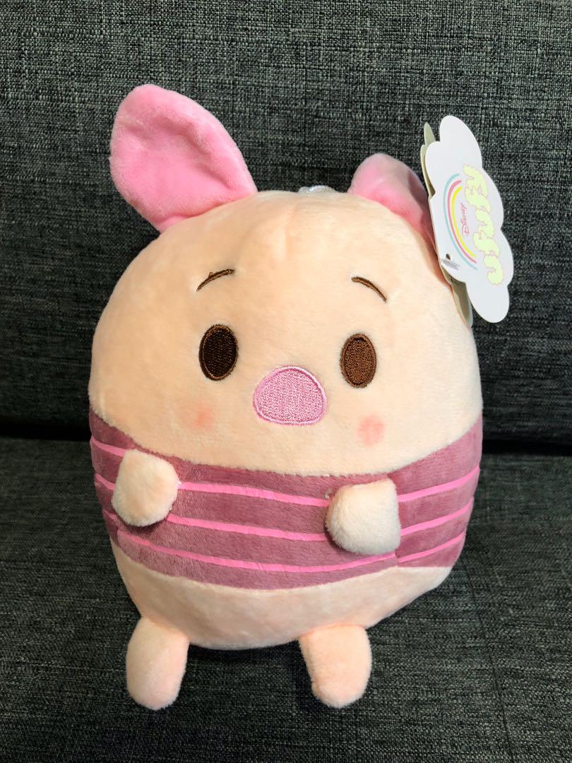 (Set) Piglet Sakura Plush bag and Medium Ufufy Piglet from Disney Winnie the Pooh, Hobbies ...