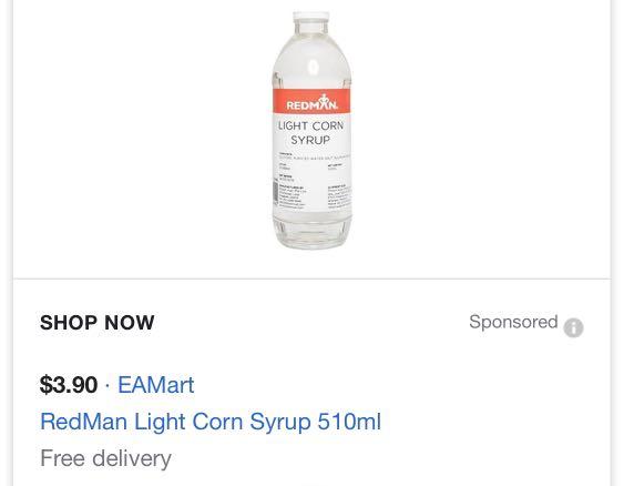 Redman Light Corn Syrup 510ml, Food & Drinks, Packaged & Instant Food ...