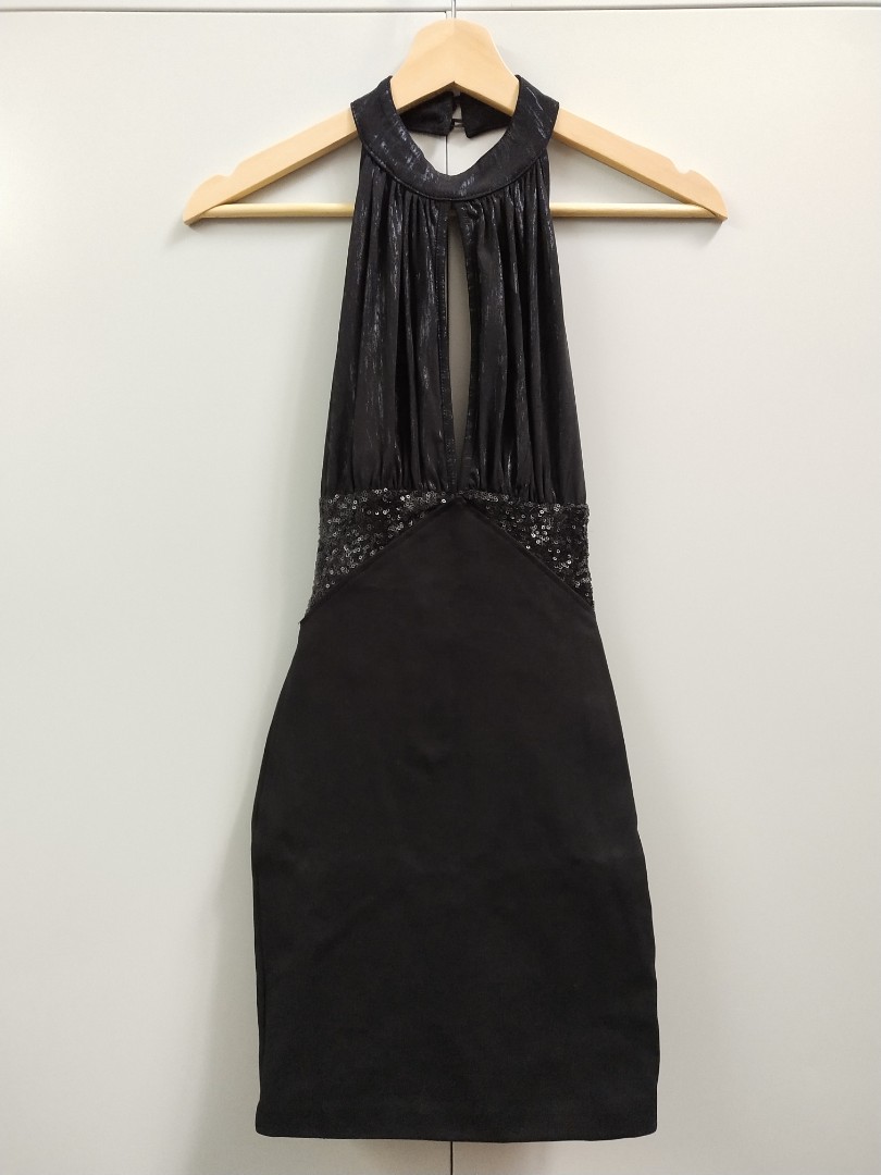 Smoke Bite smoking hot halter neck black dress, Women's Fashion ...