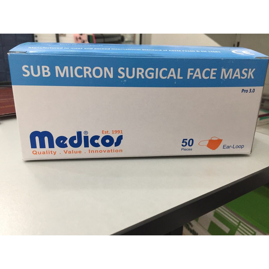 Sub Micron Surgical Face Mask-3ply, Health & Beauty, Face & Skin Care ...