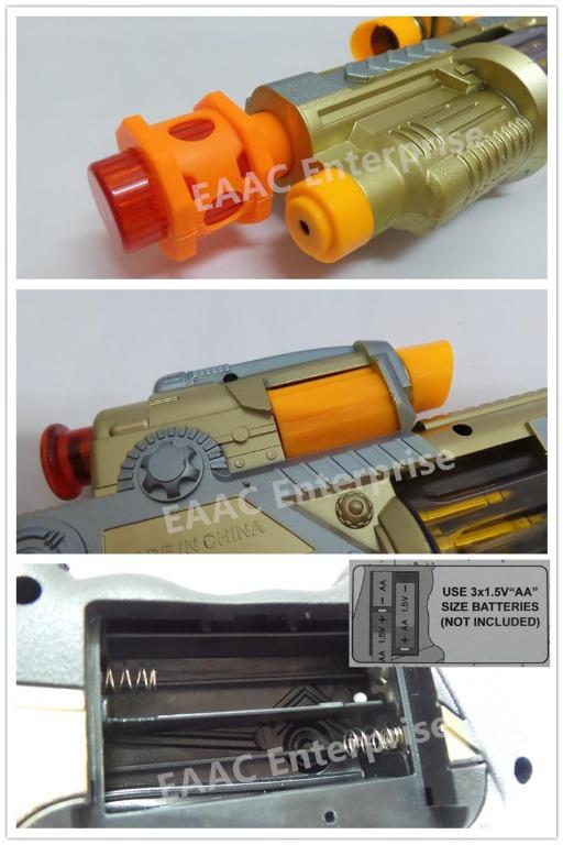 Super Space Flash Electric Gun with Projection Lights Realistic Sound ...