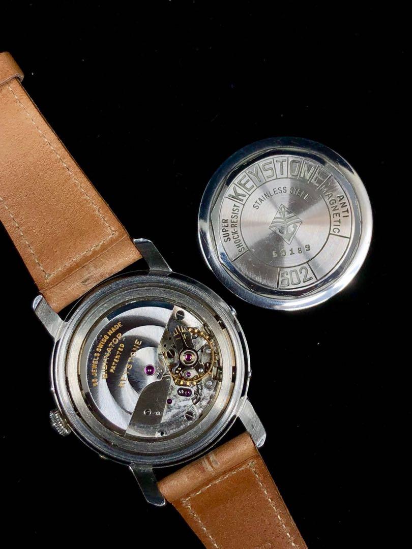 Vintage Keystone watch triple calendar moon-phase, Luxury, Watches on ...