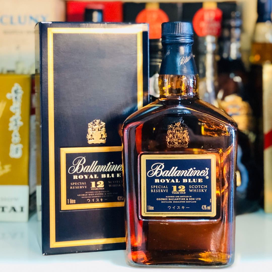1L Ballantines Royal Blue 12 Japan Edition Scotch Whisky 1000ml, Food ...