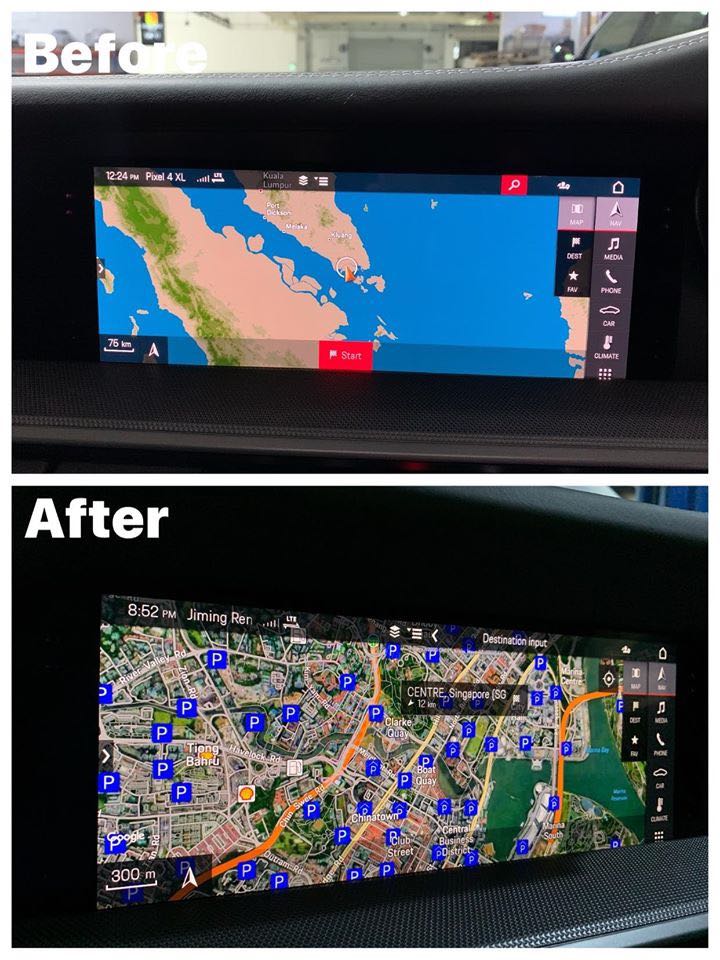 911 Carrera 4S Map Conversion from UK to Singapore, Hobbies & Toys ...